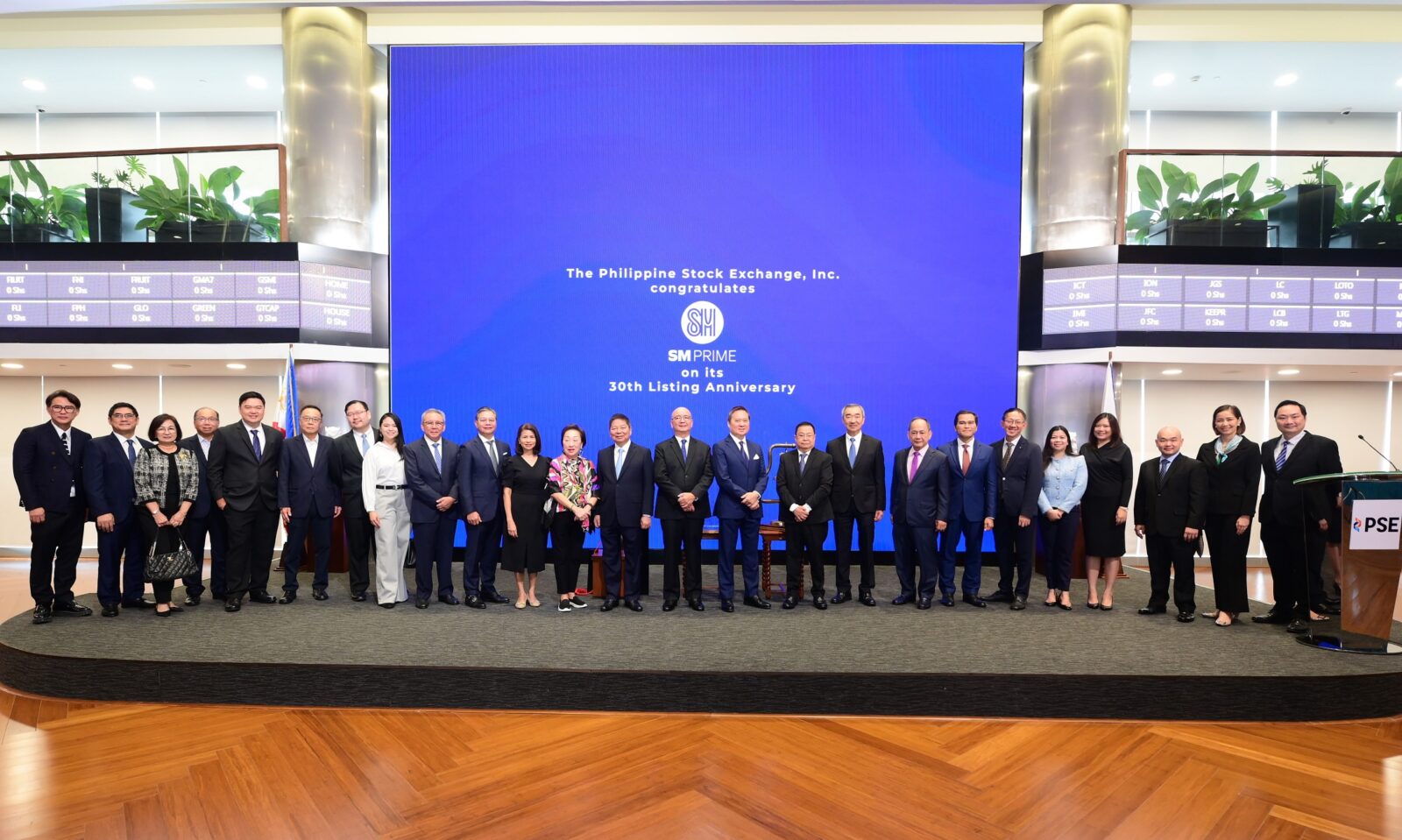 SM Prime Marks 30 Years By Leading PSE Opening